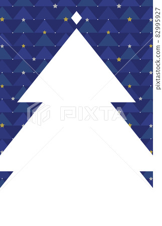 Christmas card / frame material template (blue... - Stock Illustration ...
