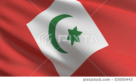 The Republic of the Rif flag blowing in the... - Stock Illustration ...