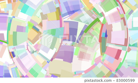 CG background material: Many donut-shaped squares - Stock Illustration ...