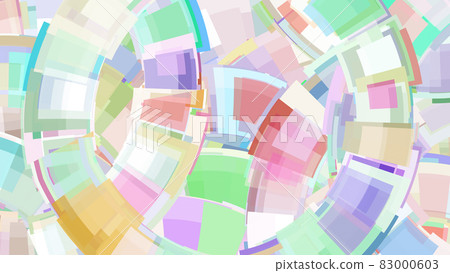 CG background material: Many donut-shaped squares - Stock Illustration ...