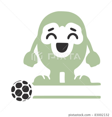 Happy Number 0 character football player... - Stock Illustration ...