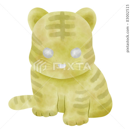 Tora baby illustration with watercolor touch - Stock Illustration ...
