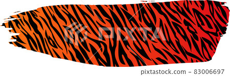 Vector Brush stroke with Tiger stripe pattern....-插圖素材 [83006697] - PIXTA圖庫