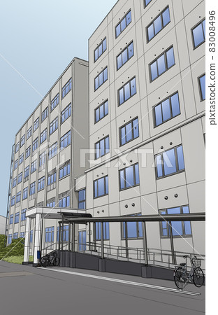Cartoon style color illustration color_university - Stock Illustration ...