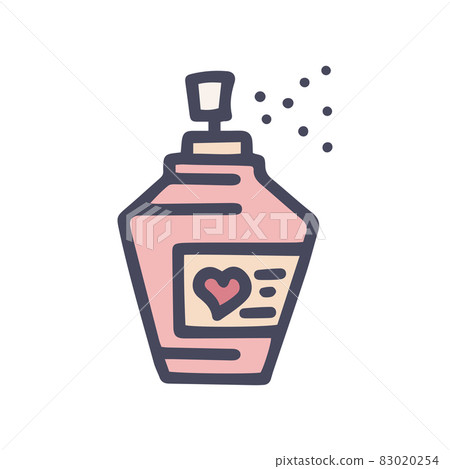 body spray with pheromones color vector doodle... - Stock Illustration ...