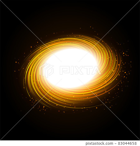Rotating yellow light shiny with sparkles flat... - Stock Illustration ...