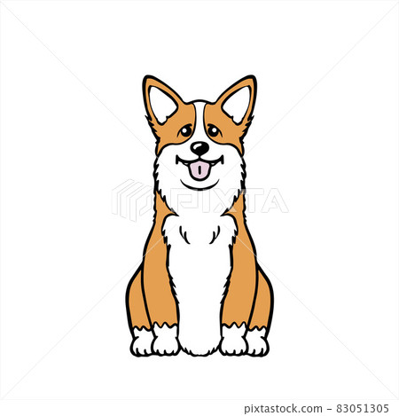 Corgi facing forward - Stock Illustration [83051305] - PIXTA
