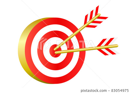 Hit image. An illustration with an arrow stuck... - Stock Illustration ...