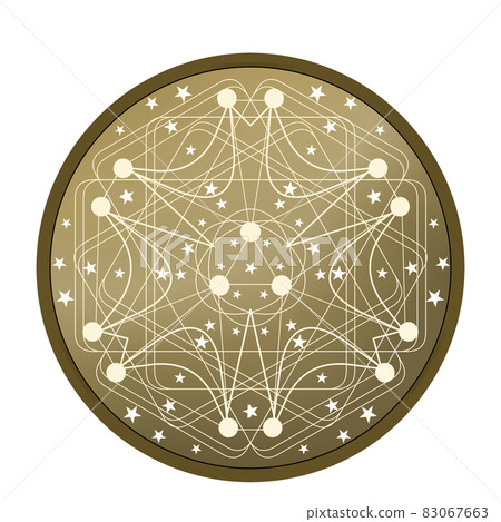 Magic circle icon yellow illustration - Stock Illustration [83067663 ...