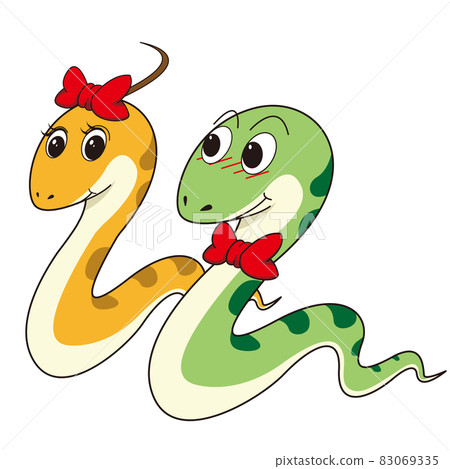 A couple of good friends snakes - Stock Illustration [83069335] - PIXTA