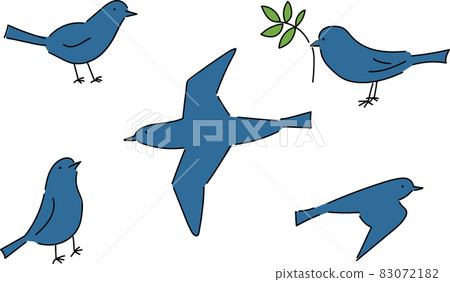 Bird illustrations Simple bird illustrations Birds - Stock Illustration ...