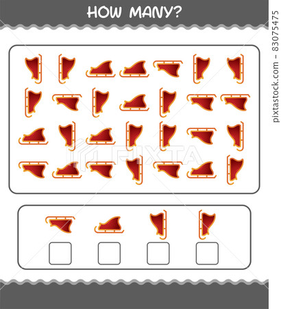 How many cartoon santa sleigh. Counting game.... - Stock Illustration ...