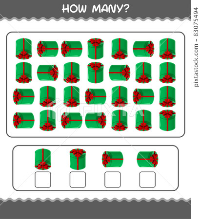 How many cartoon gift box. Counting game.... - Stock Illustration ...