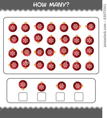 How many cartoon christmas ornament. Counting...-插圖素材 [83075501] - PIXTA圖庫