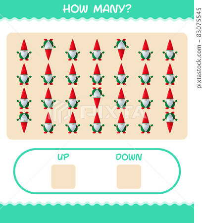 How many cartoon gnome. Counting game.... - Stock Illustration ...