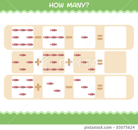 How many cartoon candy. Counting game.... - Stock Illustration ...
