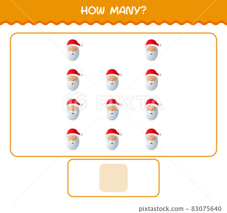How many cartoon santa claus. Counting game.... - Stock Illustration ...