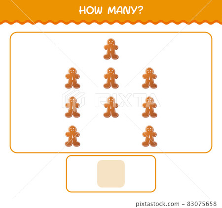 How many cartoon gingerbread cookie . Counting... - Stock Illustration ...