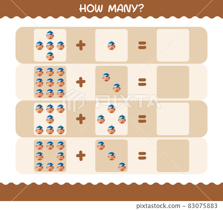 How many cartoon boys. Counting game.... - Stock Illustration [83075883 ...