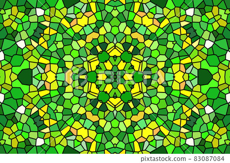 Stained glass-like geometric pattern design - Stock Illustration ...