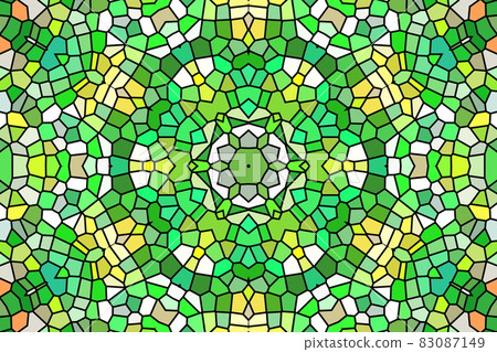 Stained glass-like geometric pattern design - Stock Illustration ...