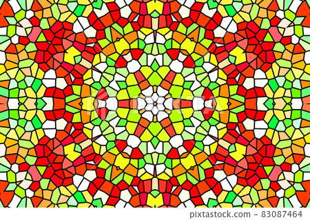 Stained glass-like geometric pattern design - Stock Illustration ...