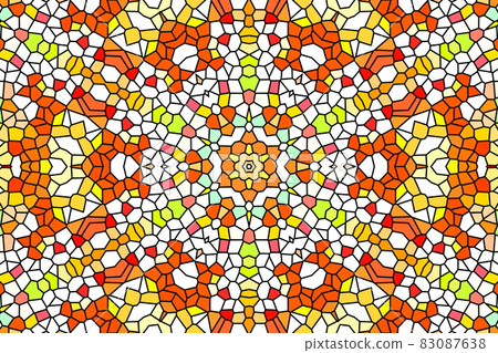 Stained glass-like geometric pattern design - Stock Illustration ...