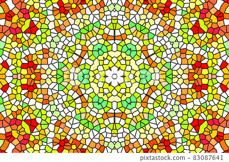 Stained glass-like geometric pattern design - Stock Illustration ...