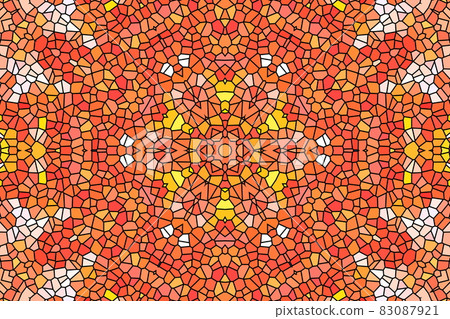 Stained glass-like geometric pattern design - Stock Illustration ...