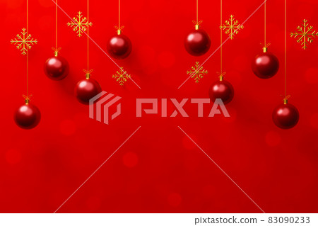 Red christmas ball bauble decoration hanging... - Stock Illustration ...