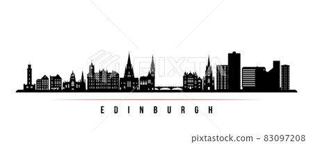 Edinburgh skyline horizontal banner. - Stock Illustration [83097208 ...