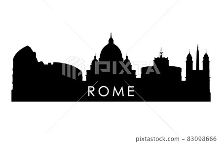 Rome skyline silhouette. - Stock Illustration [83098666] - PIXTA