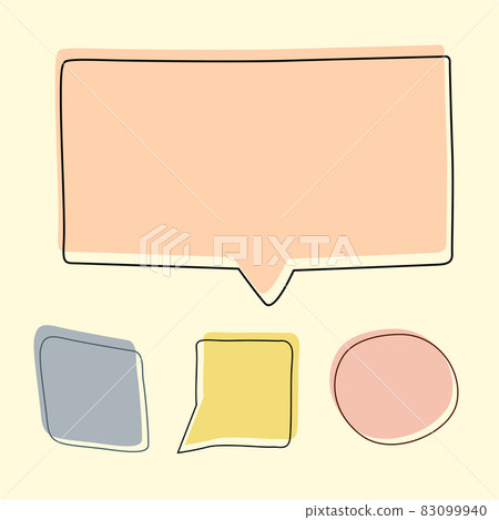 Pastel text box with round lines on a beautiful... - Stock Illustration ...