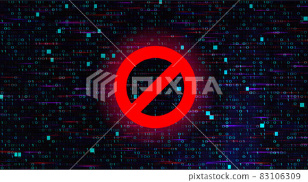 Abstract technology binary code background with...-插圖素材 [83106309 ...