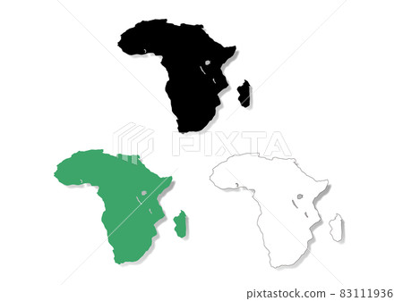 Africa-Shadow-3 Color Set - Stock Illustration [83111936] - PIXTA