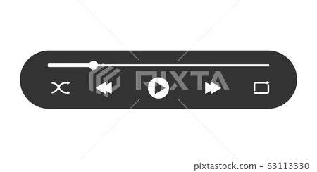Audio player interface for mobile app with...-插圖素材 [83113330] - PIXTA圖庫