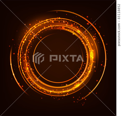 Rotating orange light shiny with sparkles,...-插圖素材 [83118852] - PIXTA圖庫