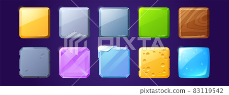 Square buttons with different textures - Stock Illustration [83119542 ...