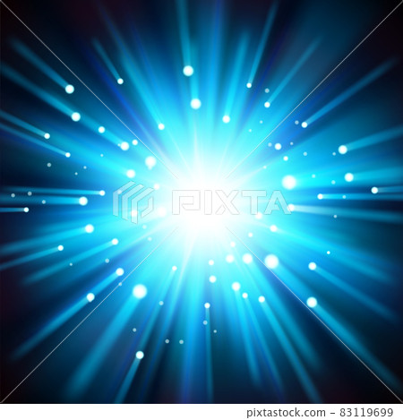 Blue light shining from darkness. Vector... - Stock Illustration ...