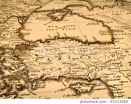Antique old map Turkey and the Black Sea - Stock Photo [83123080] - PIXTA