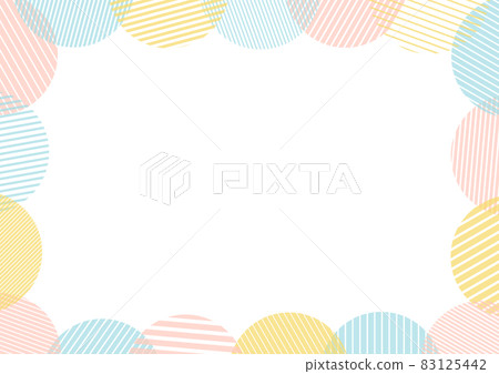 Frame background with pastel striped circles - Stock Illustration ...