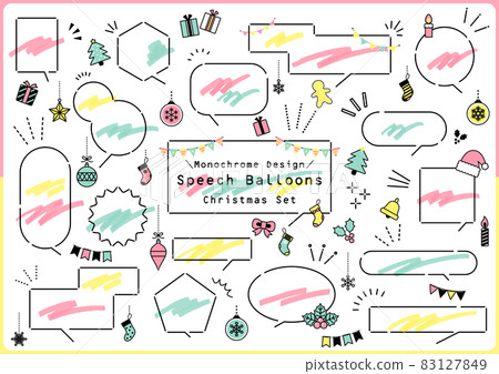 Christmas speech bubble set - Stock Illustration [83127849] - PIXTA