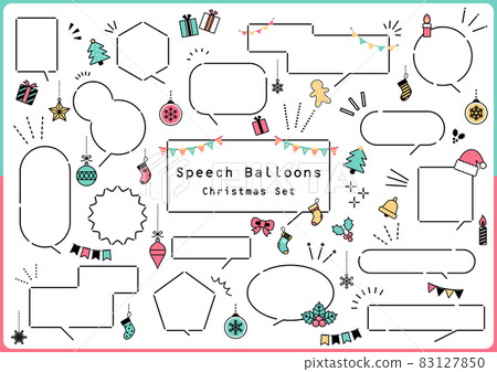 Christmas speech bubble set - Stock Illustration [83127850] - PIXTA