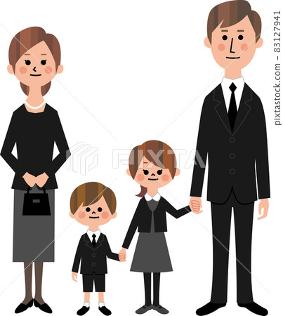 Family in mourning - Stock Illustration [83127941] - PIXTA