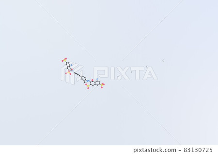 Trypan blue molecule made with balls,... - Stock Illustration [83130725 ...