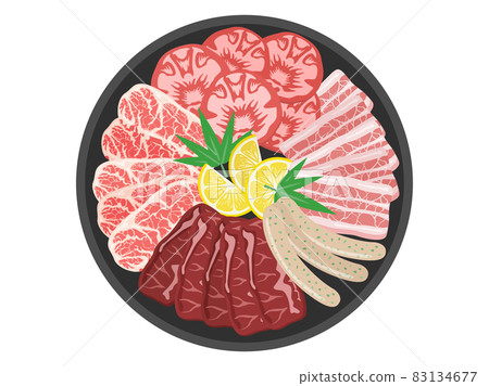 Illustration of a family set of a yakiniku... - Stock Illustration ...
