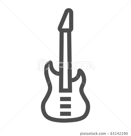 Bass guitar line icon, music and string,... - Stock Illustration ...