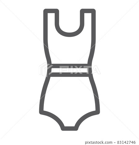 Swimming suit line icon, clothing and beach,...-插圖素材 [83142746] - PIXTA圖庫