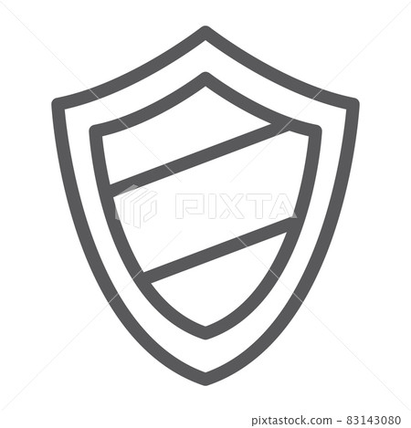 Protection line icon, guard and safety, shield... - Stock Illustration ...