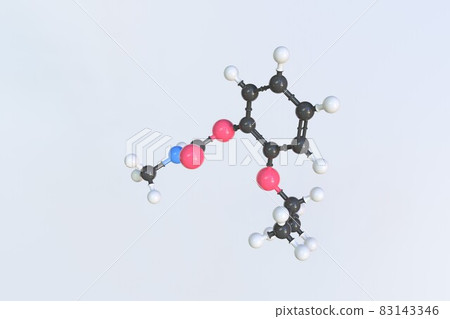 Molecule of propoxur, isolated molecular model.... - Stock Illustration ...